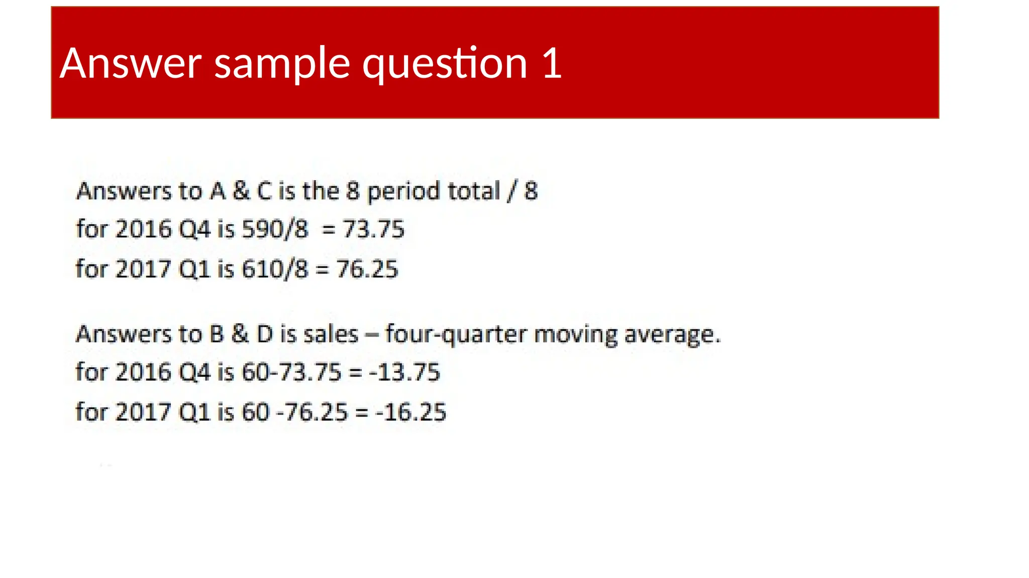 Quantitative Sales Forecasting Edexcel Business.ppt