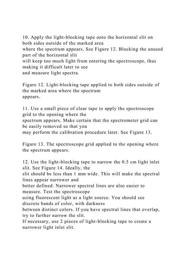 Quantitative Spectroscope and Visible LightHands-On Labs .docx