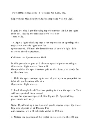 Quantitative Spectroscope and Visible LightHands-On Labs .docx