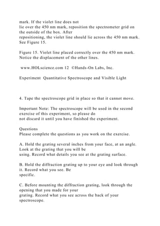 Quantitative Spectroscope and Visible LightHands-On Labs .docx