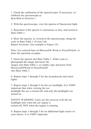 Quantitative Spectroscope and Visible LightHands-On Labs .docx