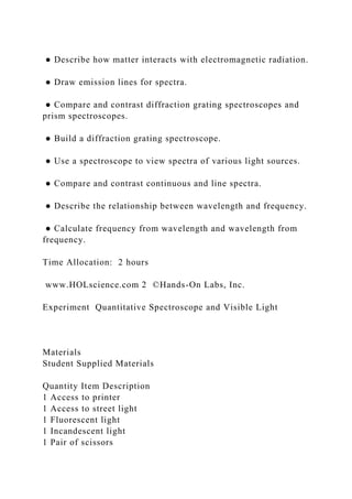 Quantitative Spectroscope and Visible LightHands-On Labs .docx