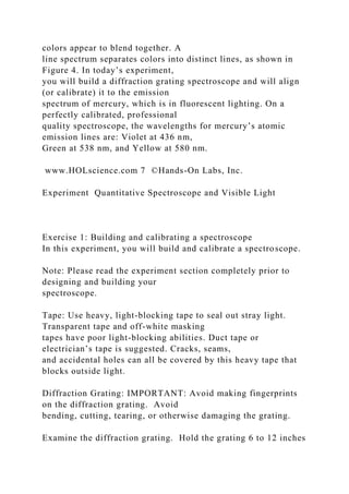 Quantitative Spectroscope and Visible LightHands-On Labs .docx