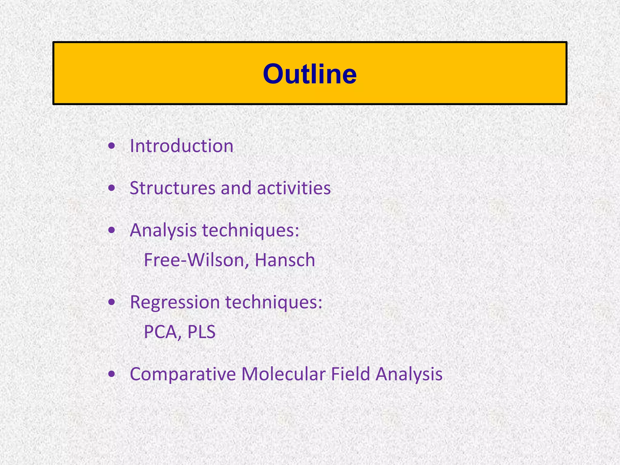 Quantitative Structure Activity Relationships Ppt