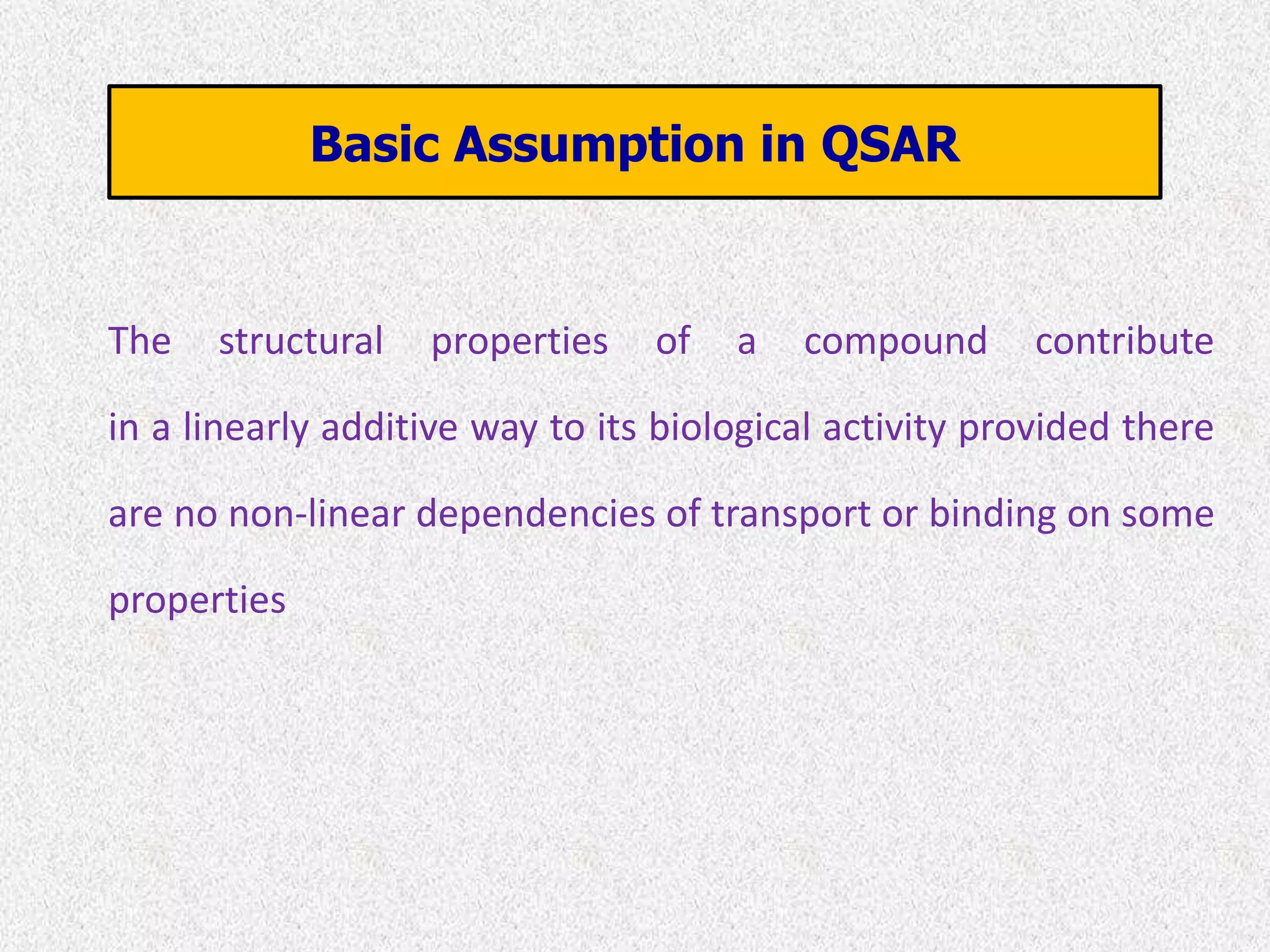Quantitative Structure Activity Relationships Ppt