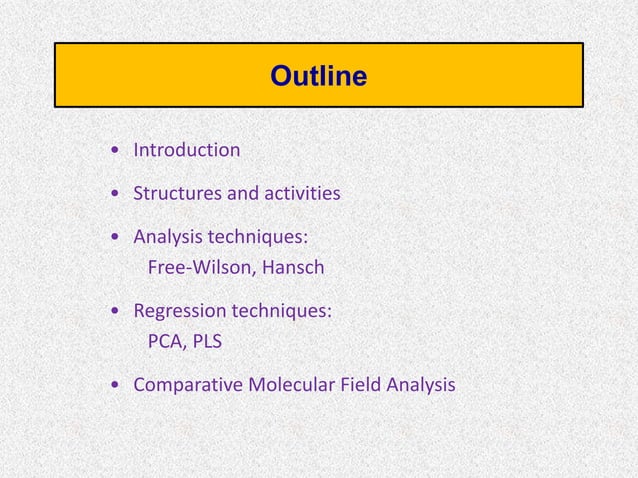 Quantitative structure activity relationships | PPT