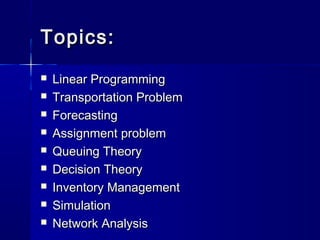 Quantitative techniques | PPT