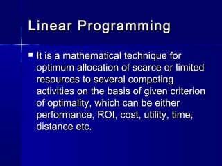 Quantitative techniques | PPT