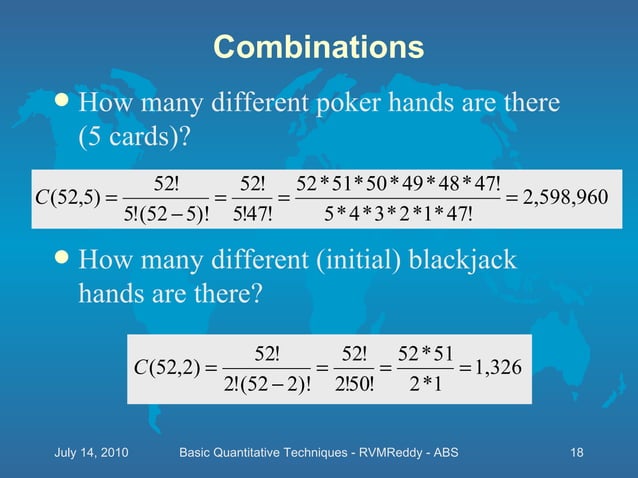 Quantitative techniques basics of mathematics permutations and combinations_part ii_30 pages | PPT