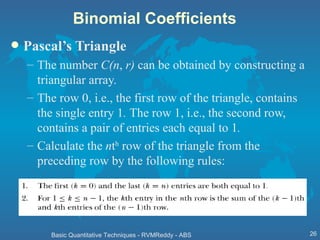 Quantitative techniques basics of mathematics permutations and ...
