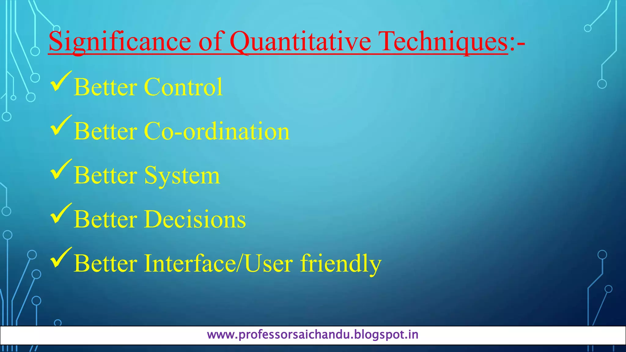 Quantitative techniques in MIS | PPTX