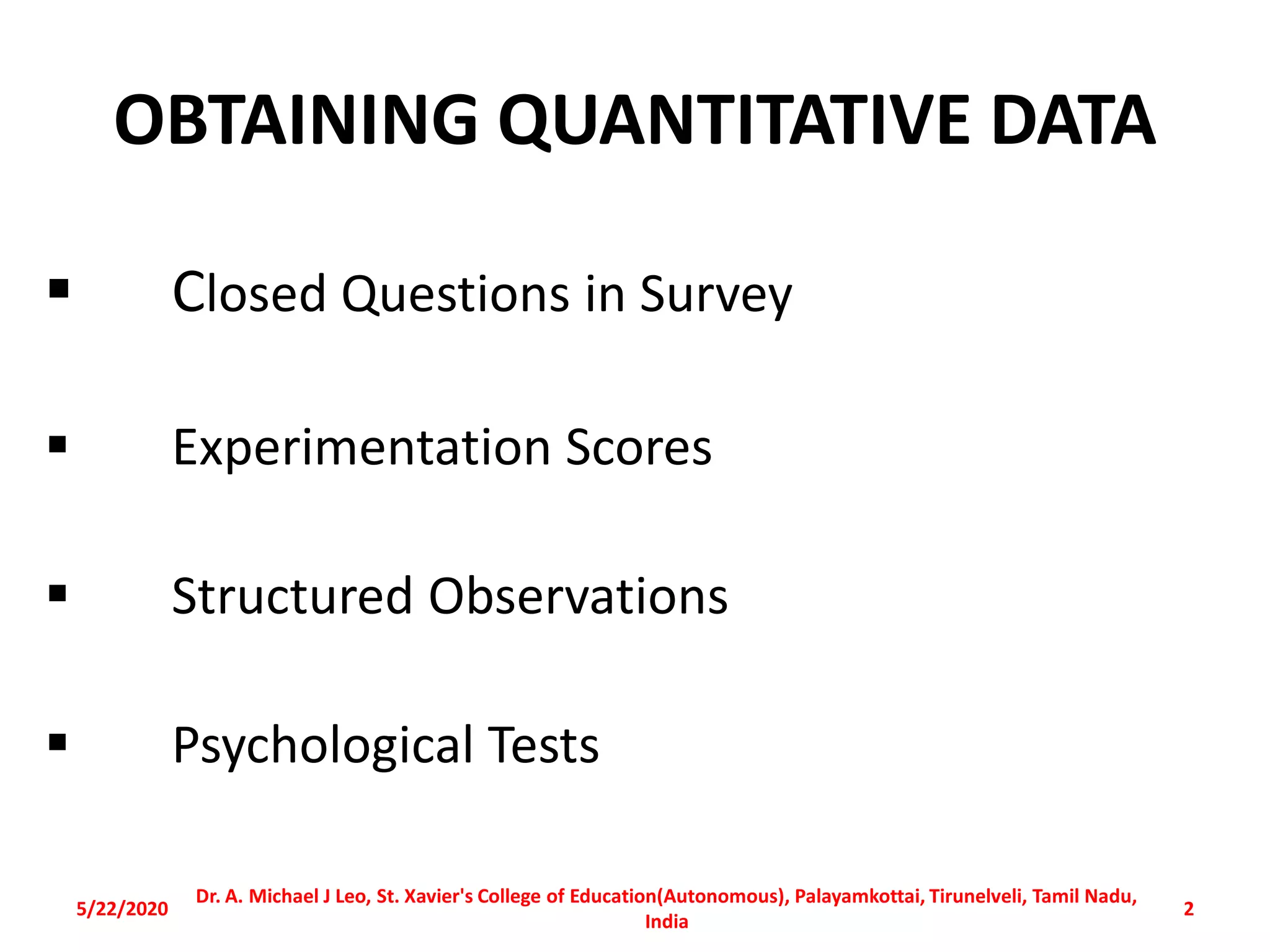 Quantitative data analysis, Standard Error, Effect Size, Scales of ...