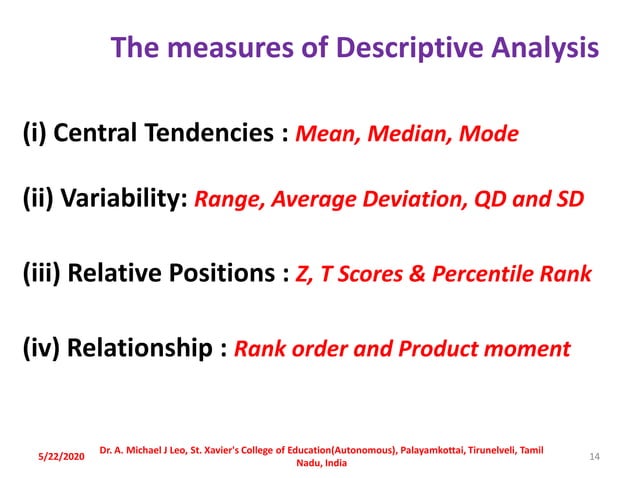 Quantitative data analysis, Standard Error, Effect Size, Scales of Measurement | PPT