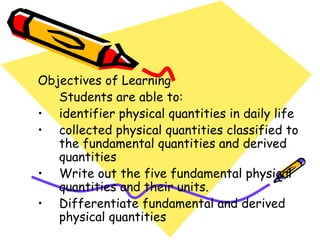 Quantities and unit | PPT