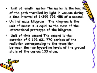 Quantities and unit | PPT