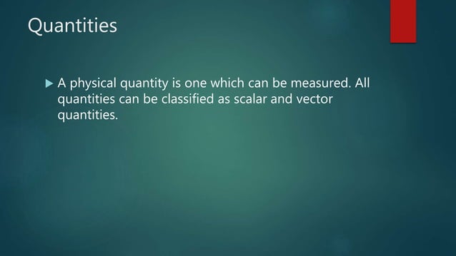 scalar v vector quantities | PPT