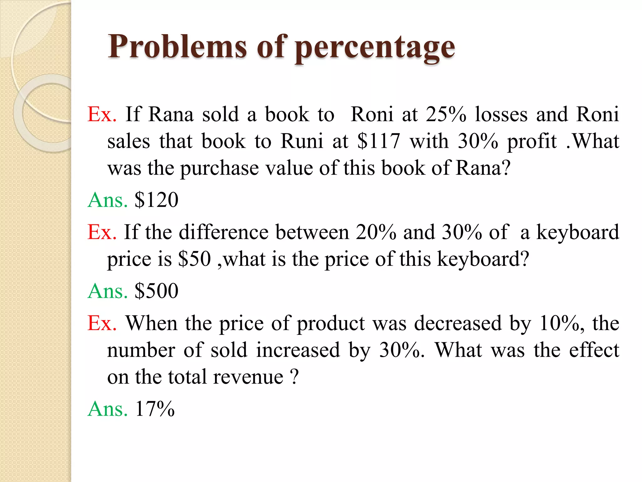 Percentage math basics | PPTX