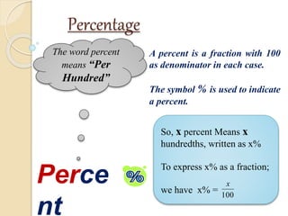 Percentage math basics | PPTX