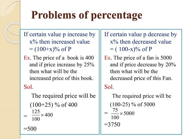 Percentage math basics | PPTX | Business | Business and Finance