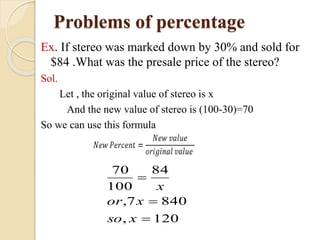 Percentage math basics | PPTX