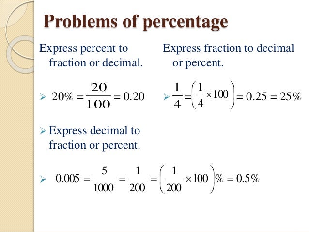 Percentage math basics