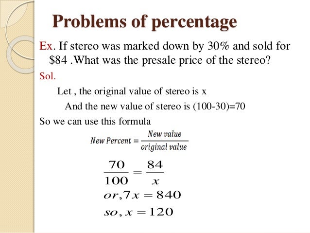 Percentage math basics