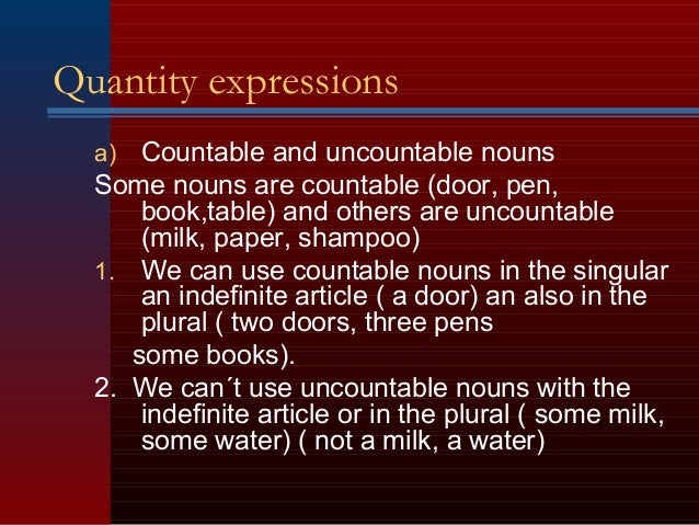 Quantity expressions