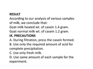 Quantity of Casein in Different Sample of Milk.pptx