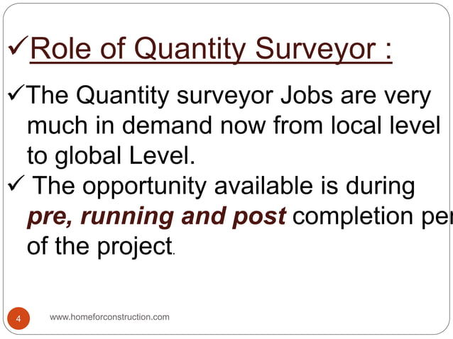 Quantity surveying course | PPTX