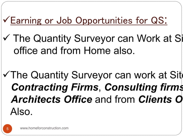 Quantity surveying course | PPTX