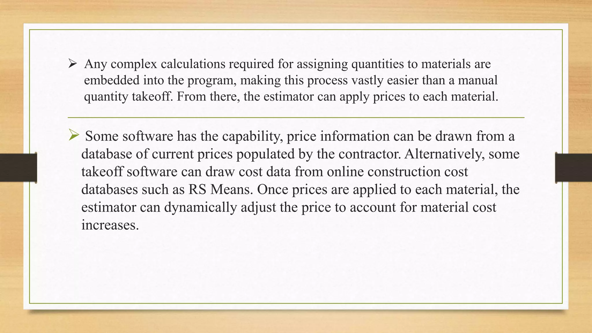 Quantity take off | PPTX