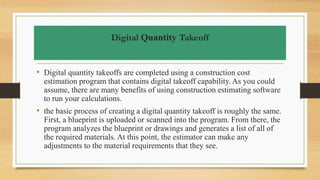 Quantity take off | PPTX