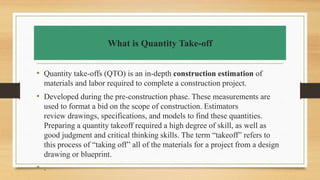 Quantity take off | PPTX