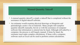 Quantity take off | PPTX
