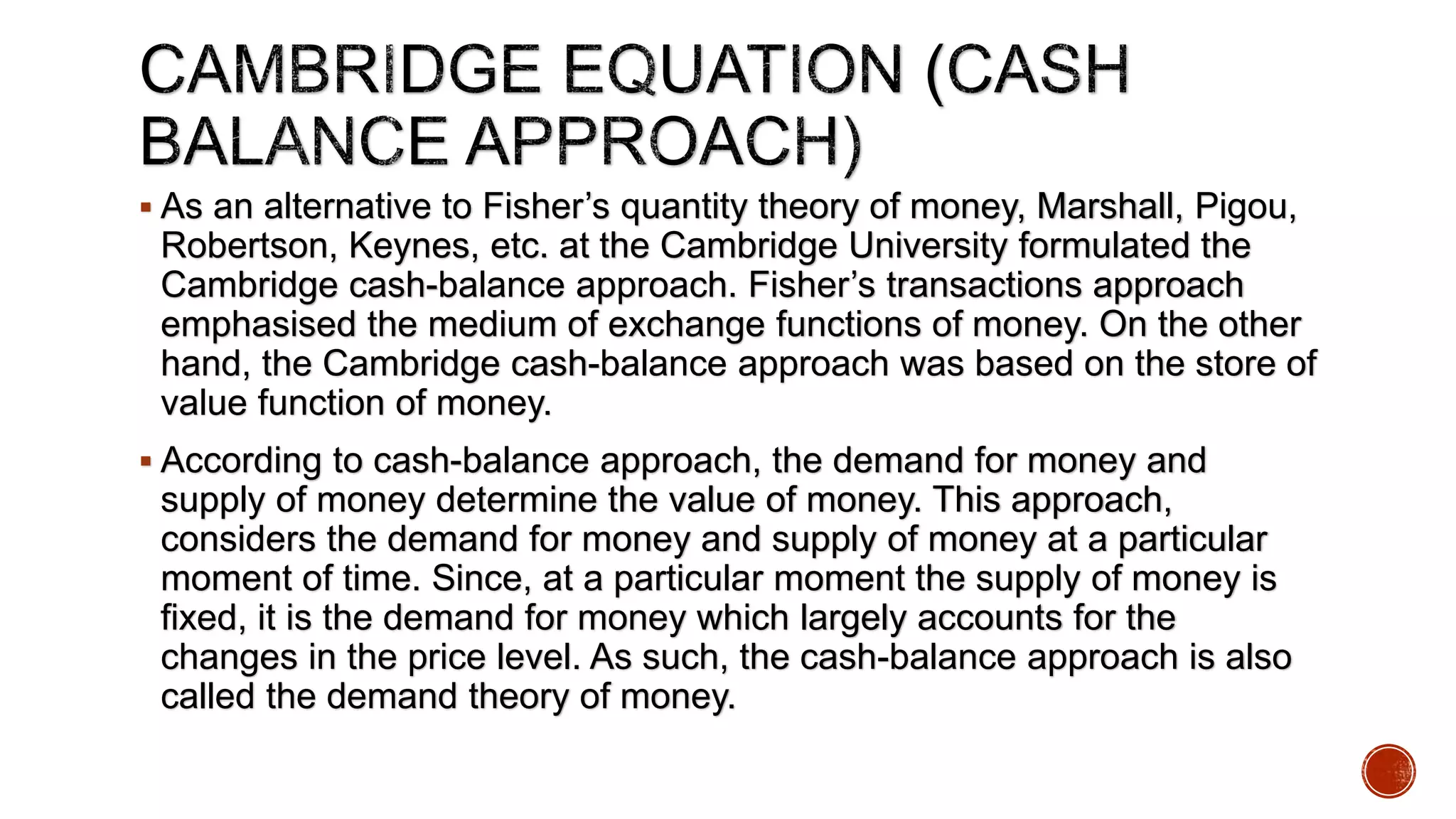 Quantity theory of money | PPSX