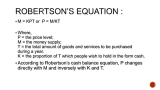 Quantity theory of money | PPSX