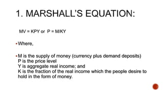 Quantity theory of money | PPSX