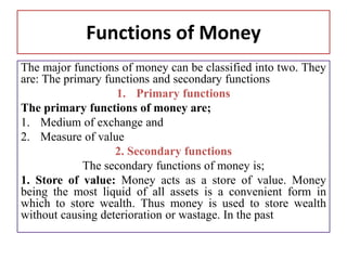 Quantity theory of money | PPTX