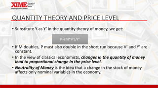 Quantity theory of money - economics | PPTX