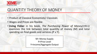 Quantity theory of money - economics | PPTX