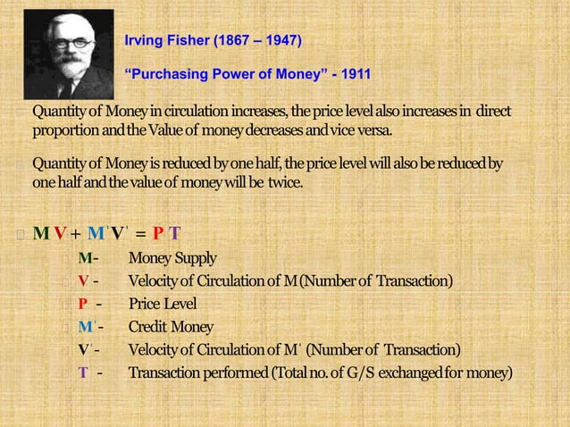 Quantity theory of money | PPTX