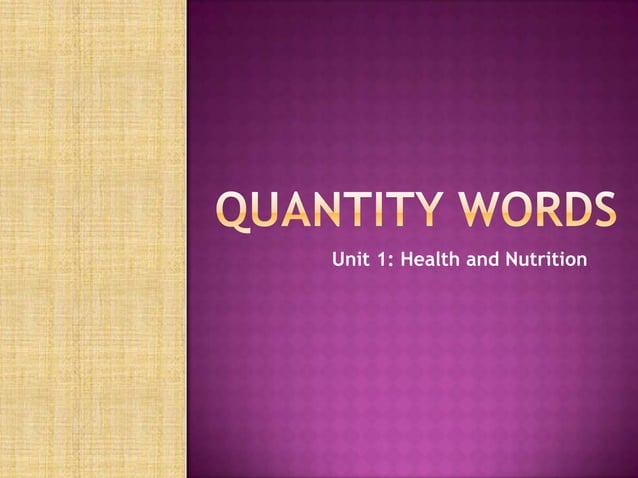 Quantity words | PPT