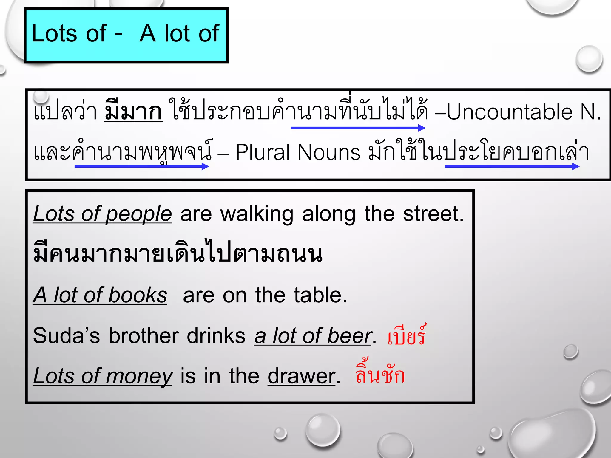 Quantity words | PDF