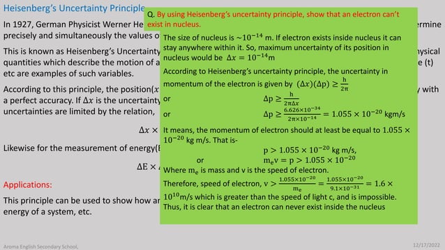 Quantization of energy.pptx | Chemistry | Science