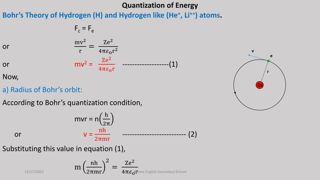 Quantization of energy.pptx | Chemistry | Science