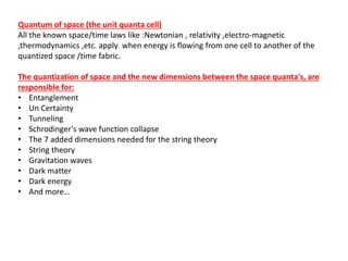 Quantized fabric of space and time theory | PDF