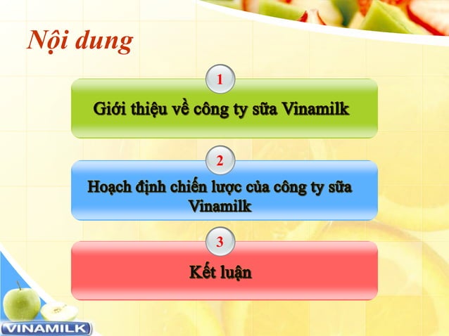 Hoạch định chiến lược kinh doanh của Công ty Cổ phần Sữa Việt Nam Vinamilk | PPTX