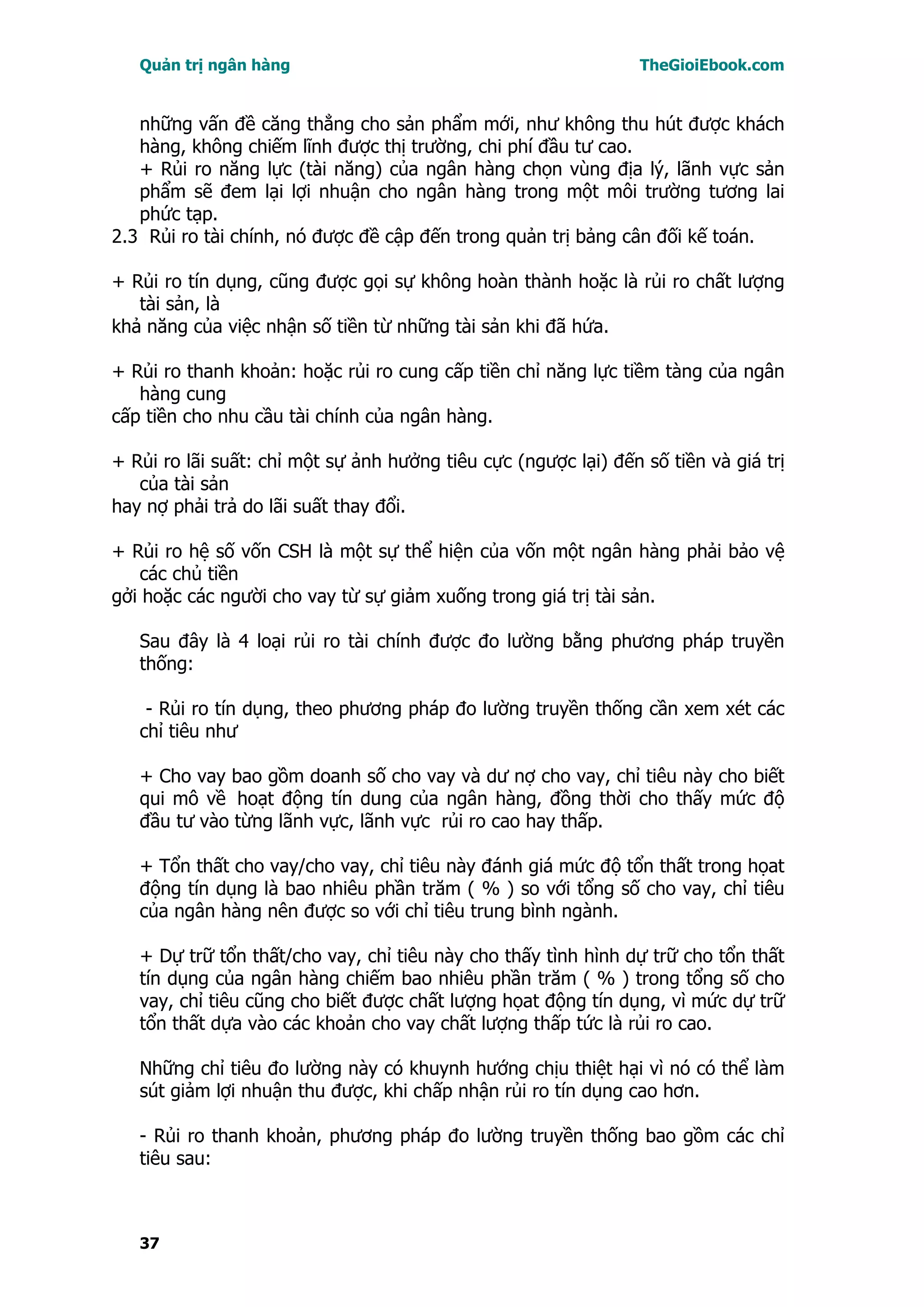 Quan tri ngan hang | PDF