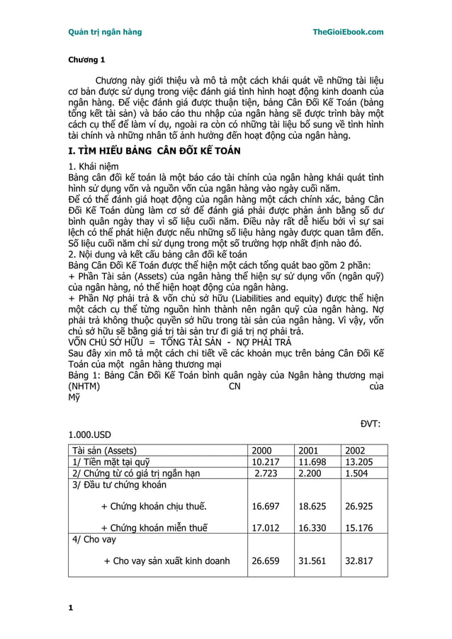 Quan tri ngan hang | PDF