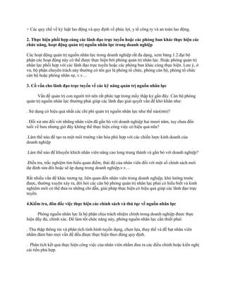 Quan tri nhan luc | PDF
